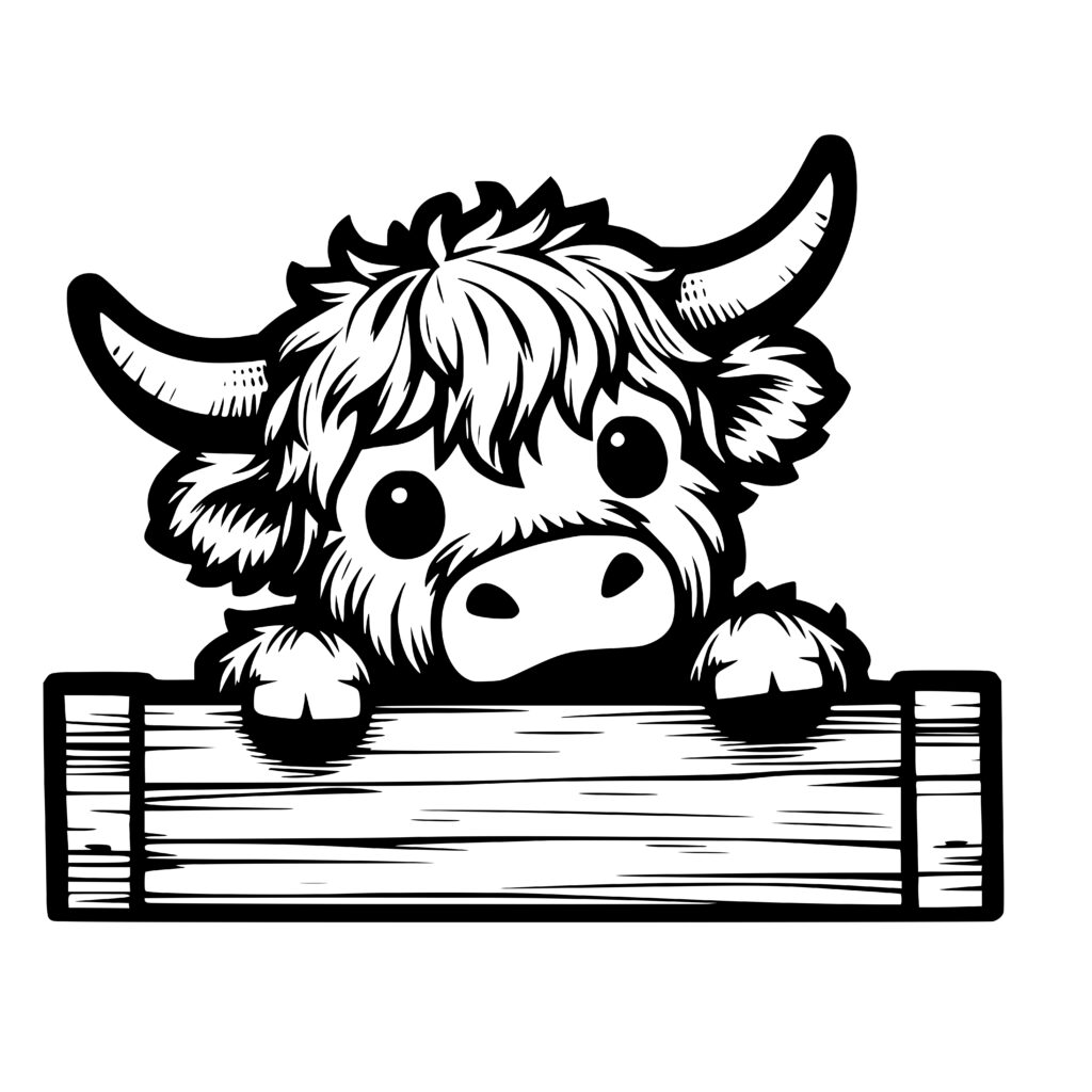 Shy Highland Cow Surprise – Creative Meadow