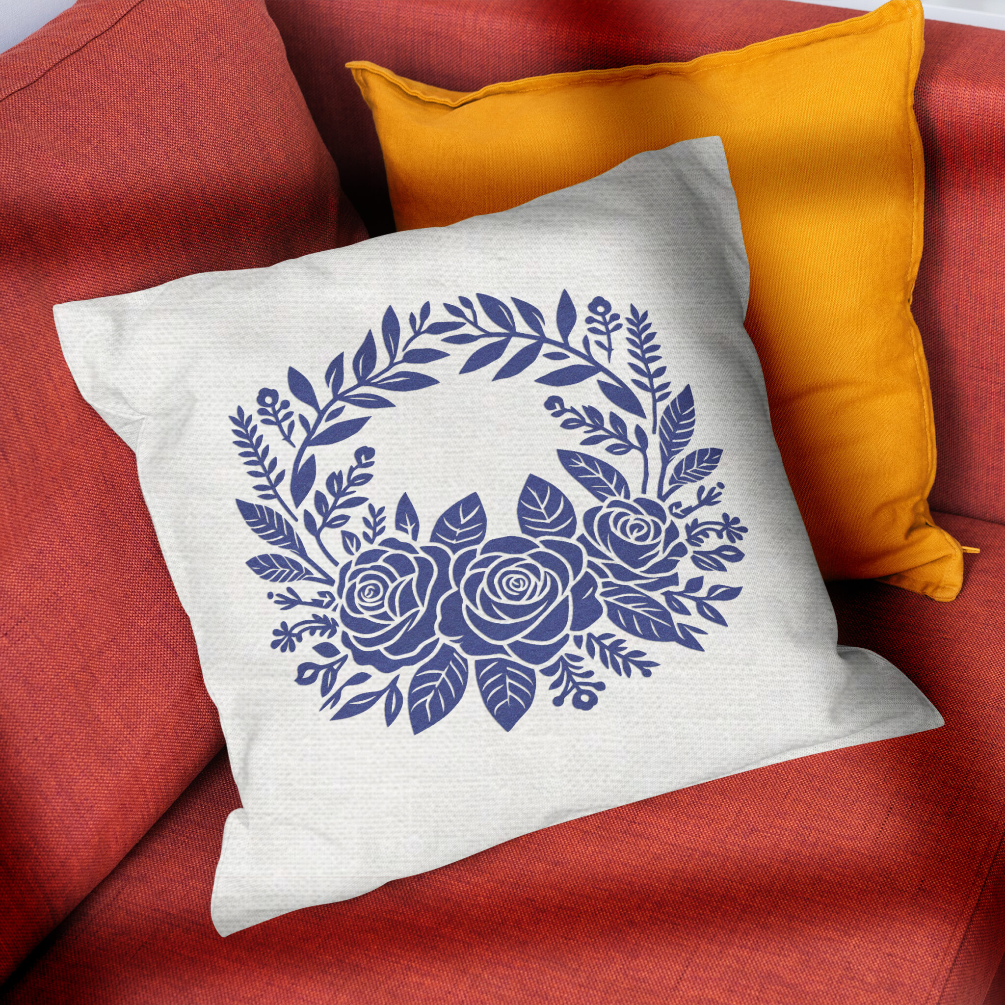 Elegant Rose Circle Floral SVG for Cricut & Silhouette Projects