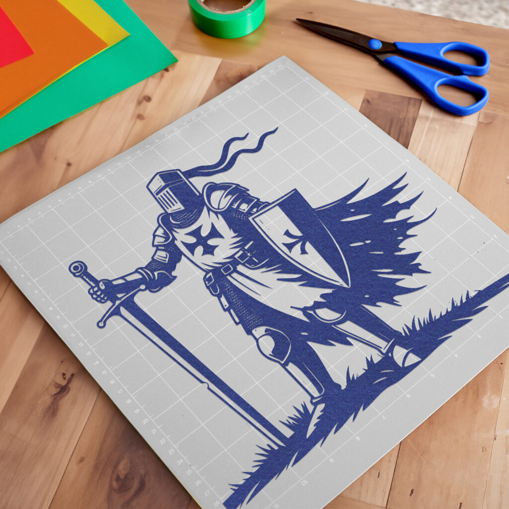 Valiant Knight Defender SVG, PNG, DXF - Cricut, Silhouette Files