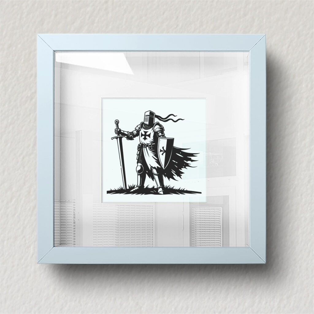 Valiant Knight Defender SVG, PNG, DXF - Cricut, Silhouette Files