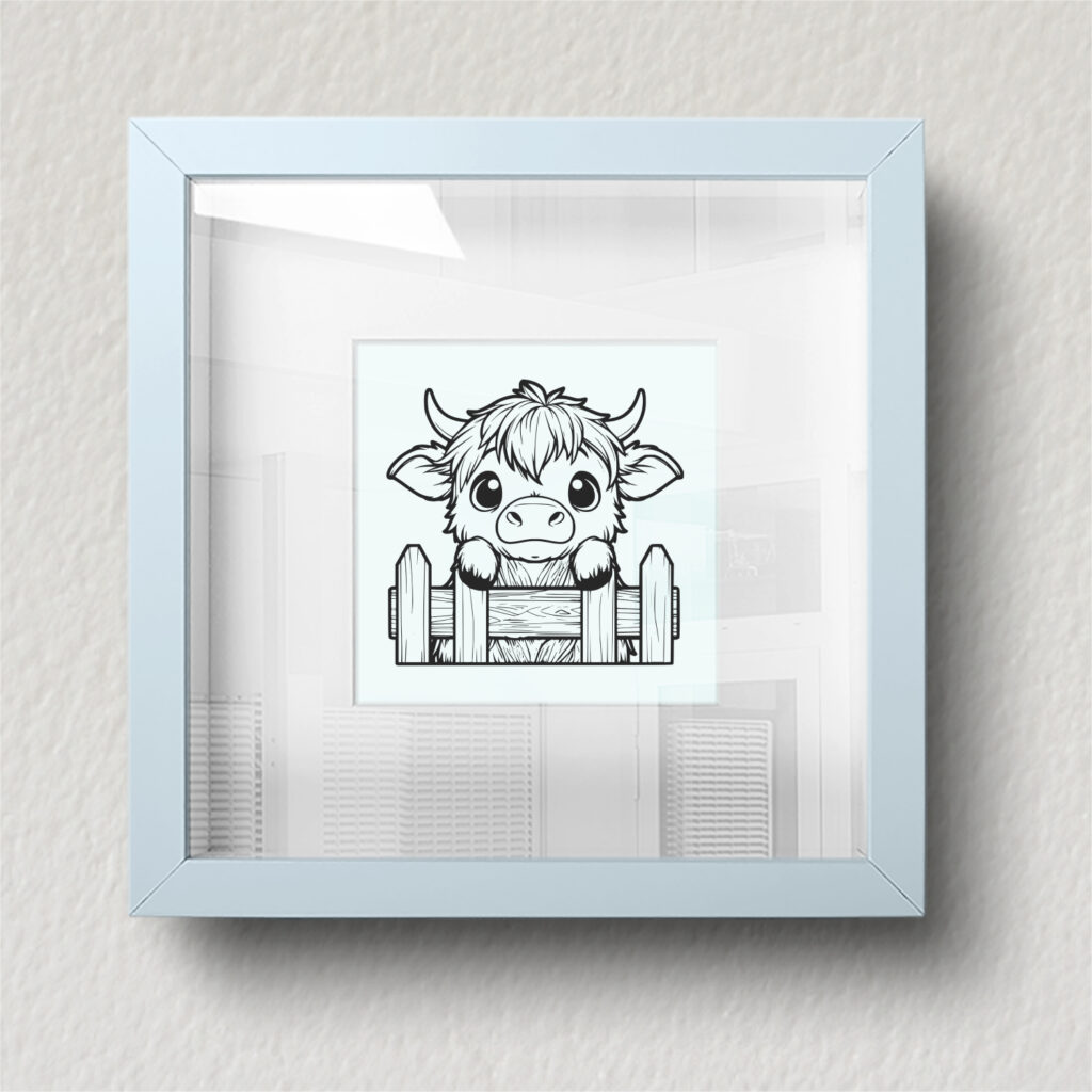 Fence Peek Boo Cow SVG Design for Cricut & Laser Machines