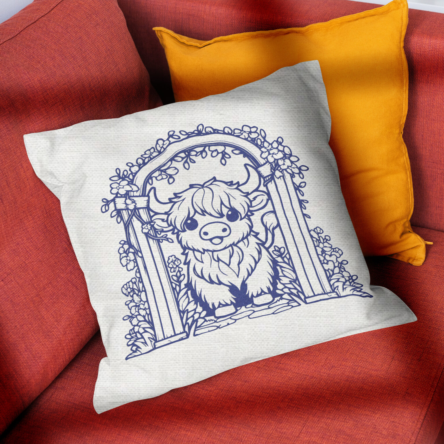 Floral Gateway Highland Cow – Creative Meadow