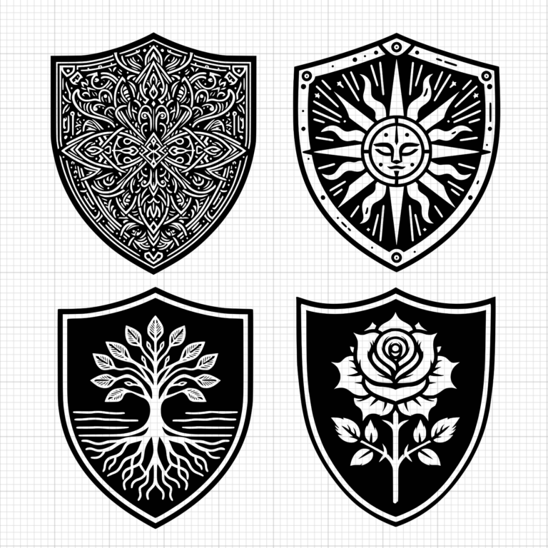 Shield Bundle – 27 Instant Download Svg Images – Creative Meadow