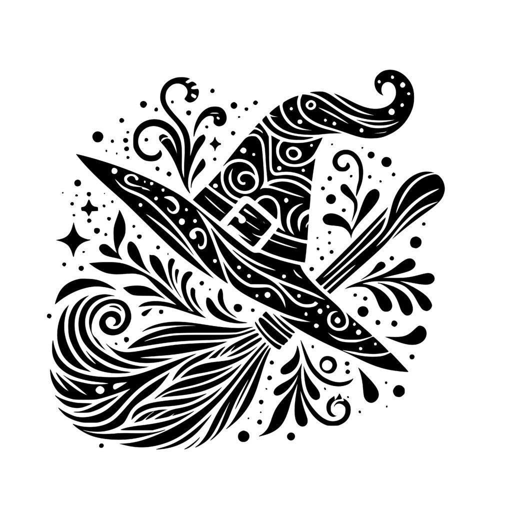 Witch Hat and Broom – Creative Meadow