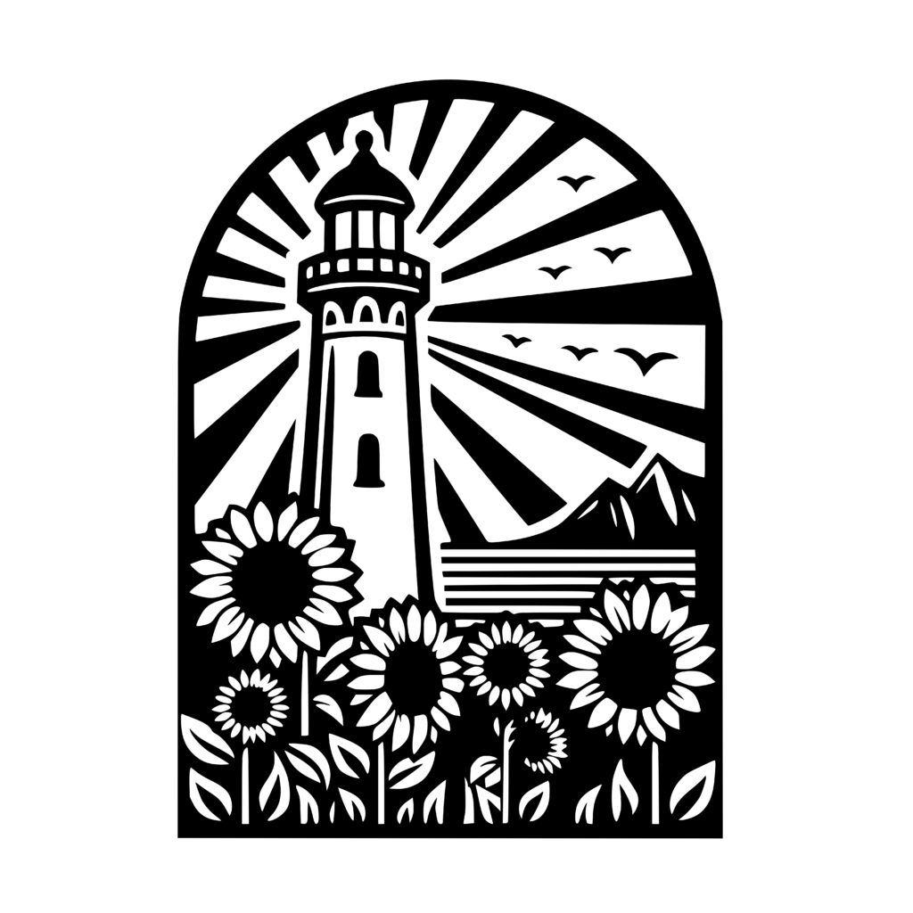 Sunflowers and Mountain Lighthouse – Creative Meadow