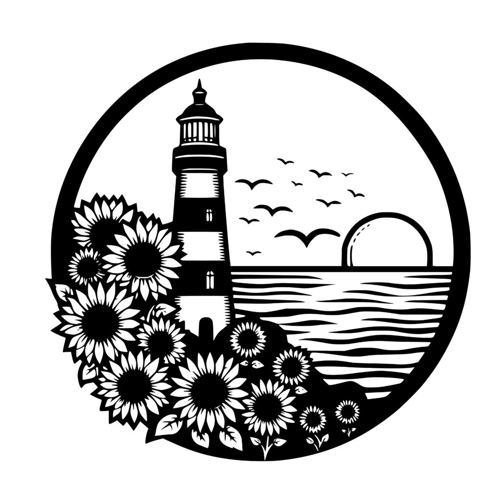 Sunset Sunflower Lighthouse – Creative Meadow