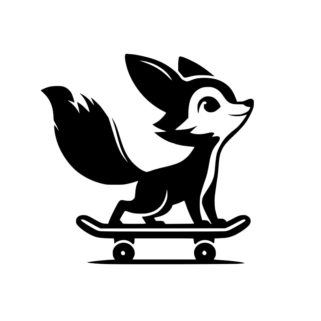 Skateboarding Fox Fun – Creative Meadow
