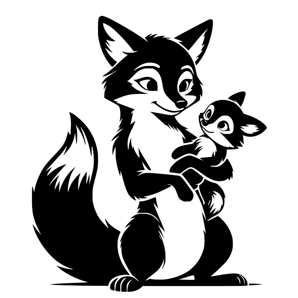 Mama and Baby Fox – Creative Meadow