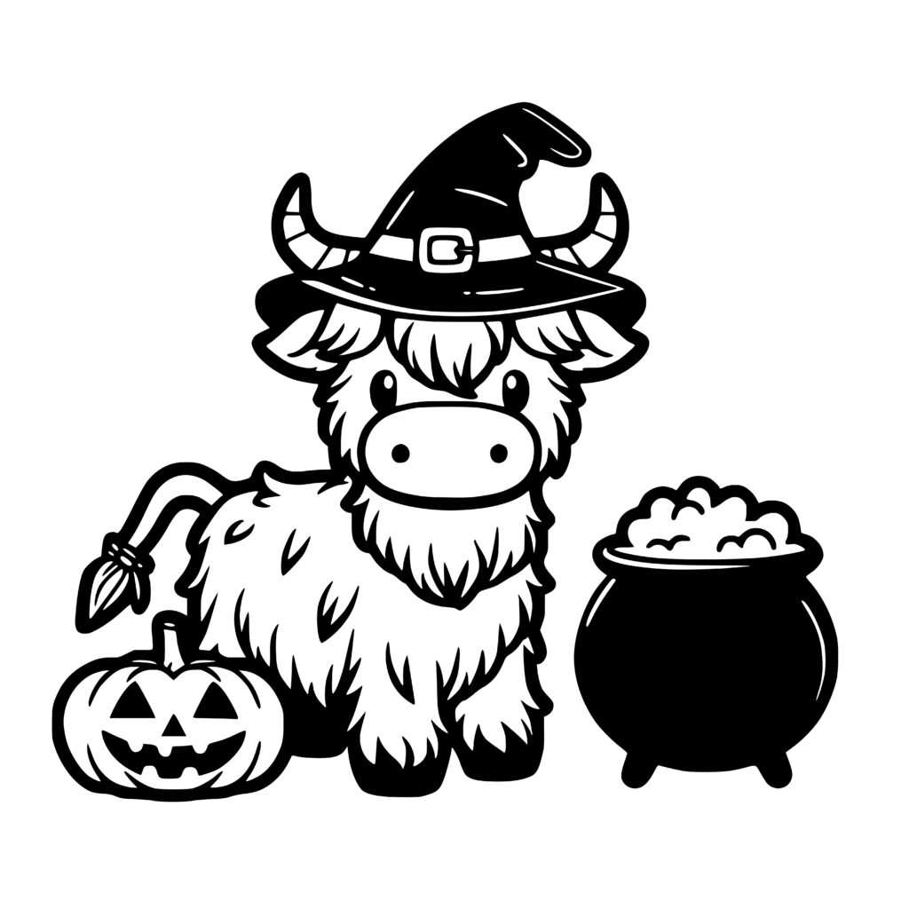Witchy Highland Cow – Creative Meadow