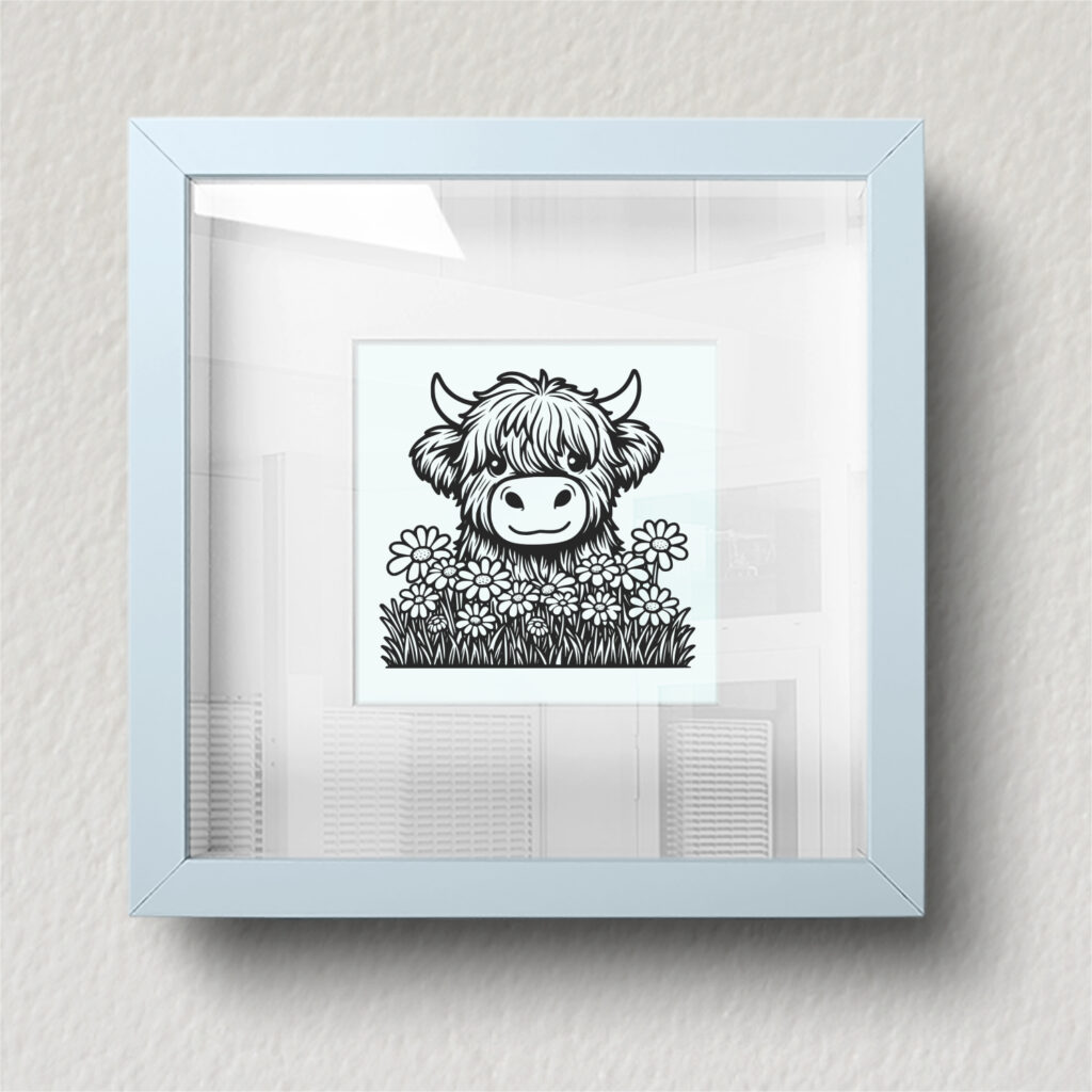 Daisy Fringe Highland Cow – Creative Meadow