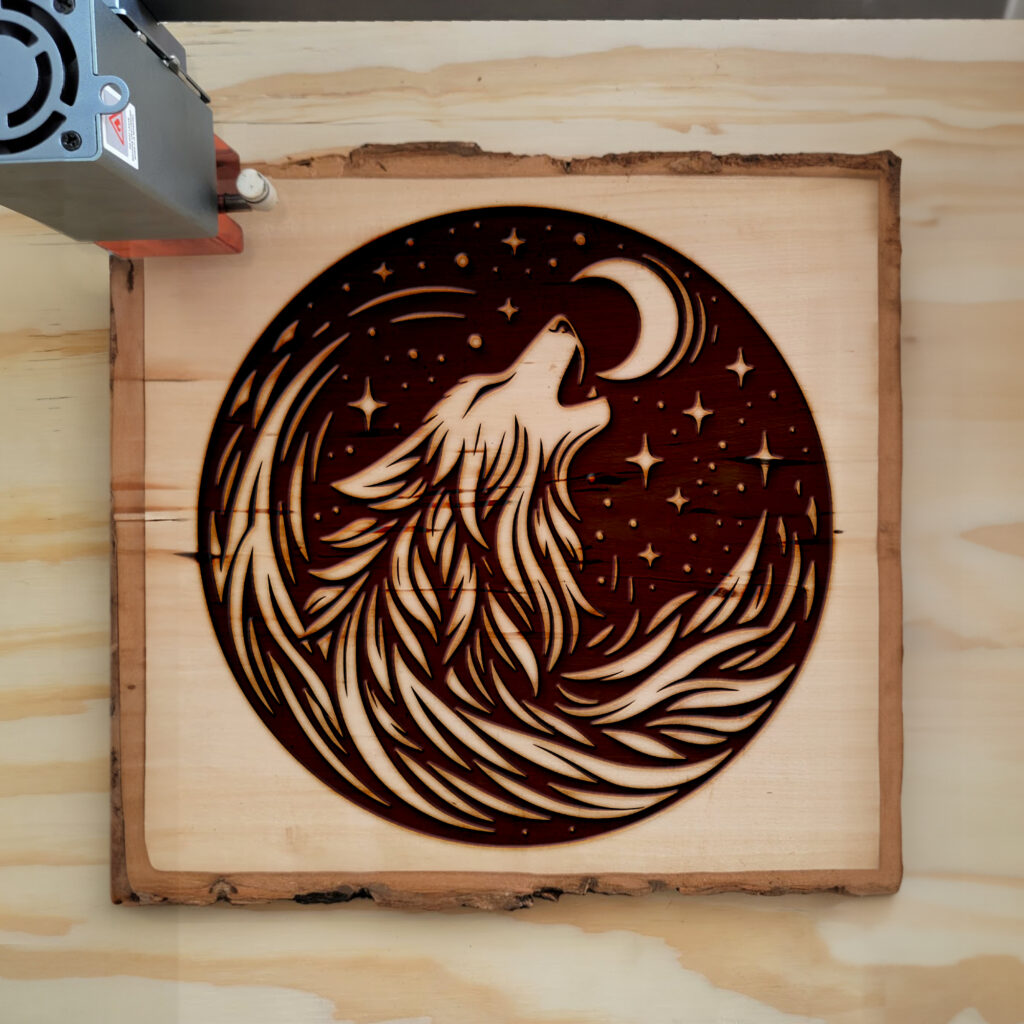 Whispering Wolf Moon Design for Cricut, Silhouette, Laser Machines