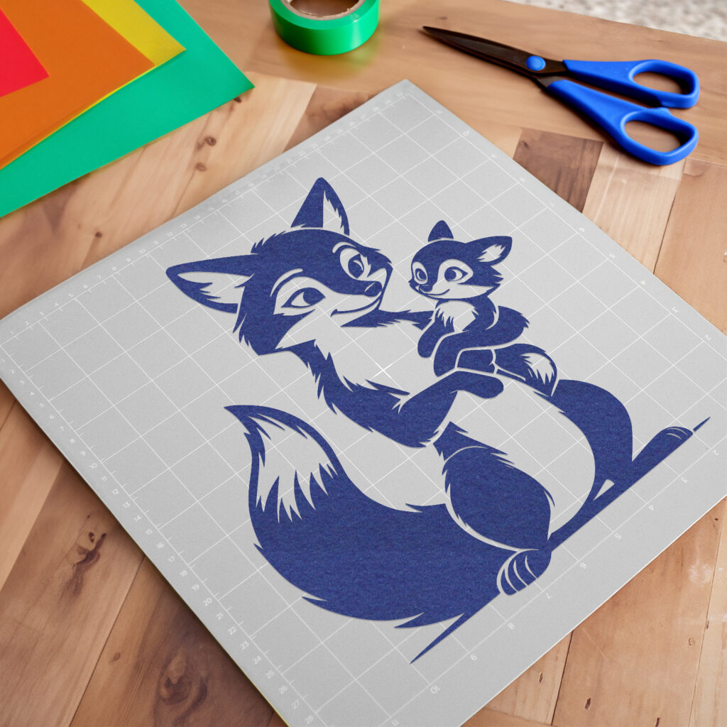 Mama and Baby Fox – Creative Meadow