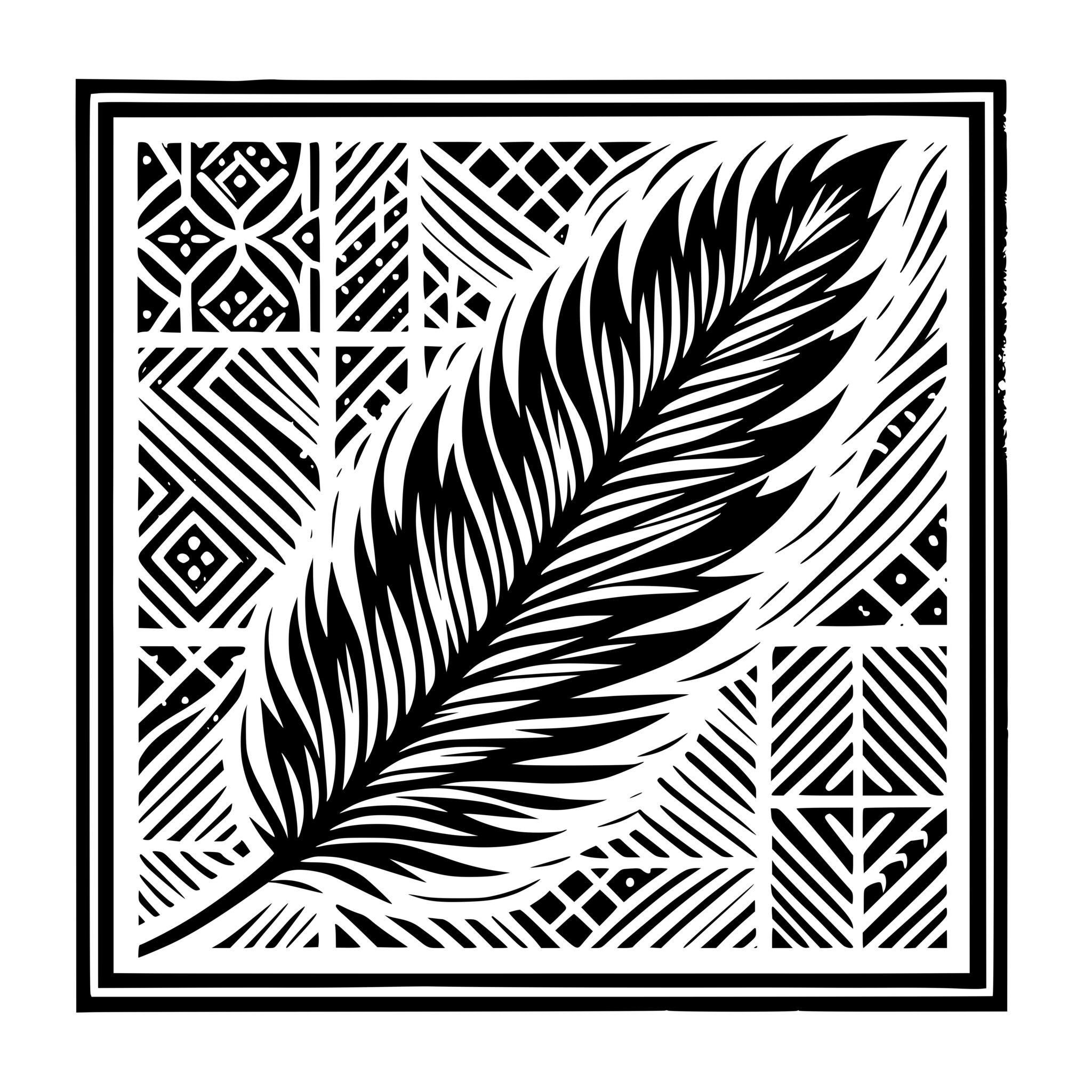 Geometric Feather Pattern – Creative Meadow