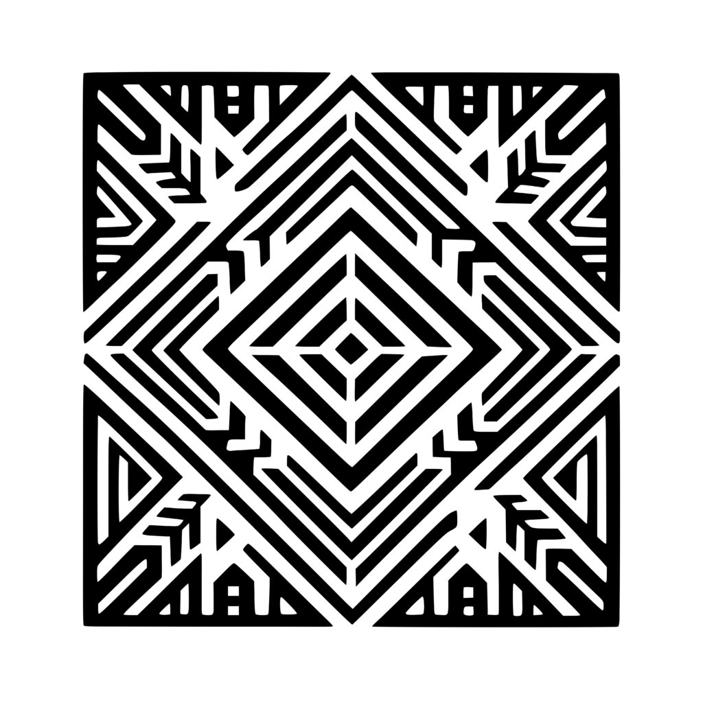 Crystal Gridlock Geometric Design: SVG PNG DXF for Crafts