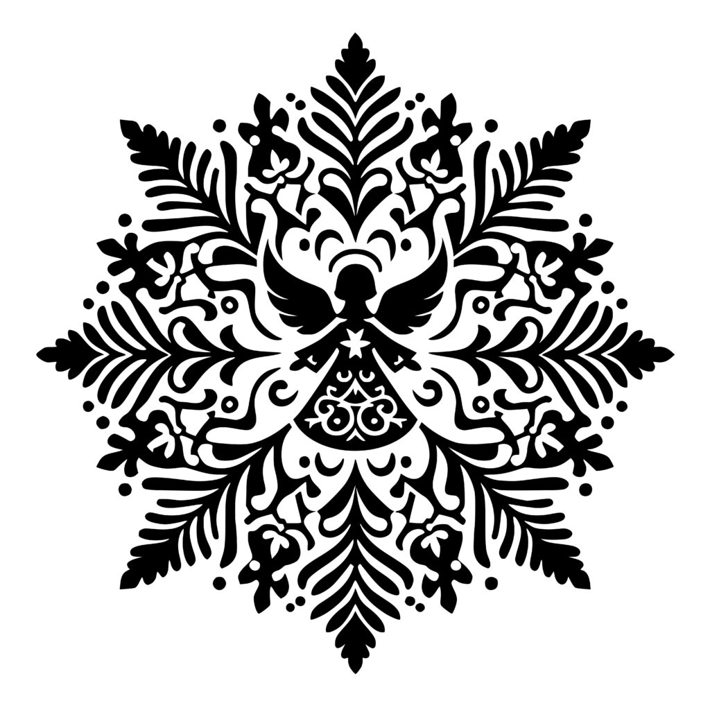 Angel Snowflake SVG Design for Cricut, Silhouette, Laser Machines