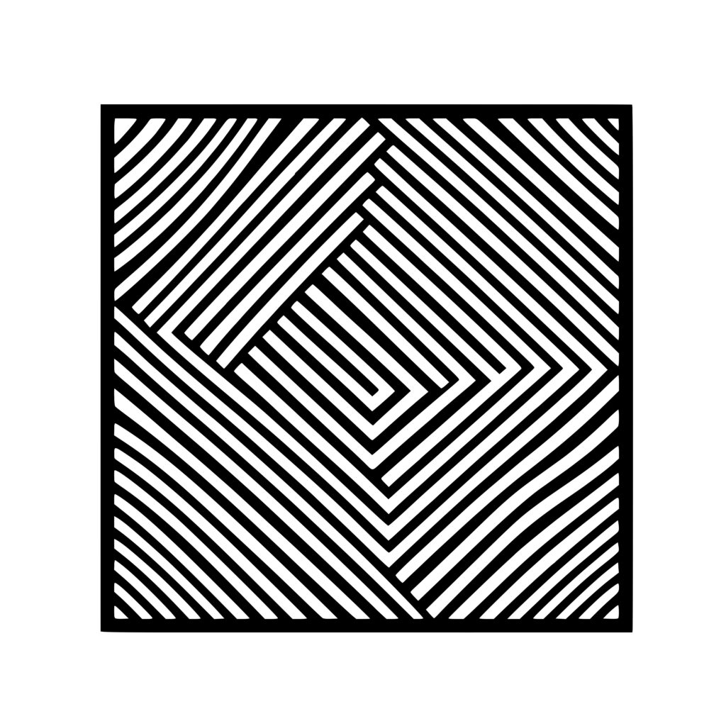 Chevron Labyrinth Geometric Design - SVG, PNG, DXF for Cricut