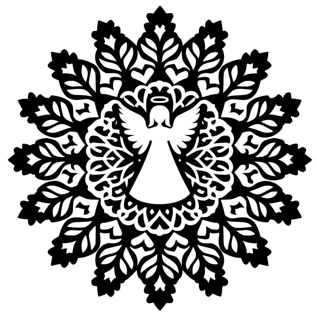 Frosty Angel Snowflake SVG Design for Cricut & Silhouette Users