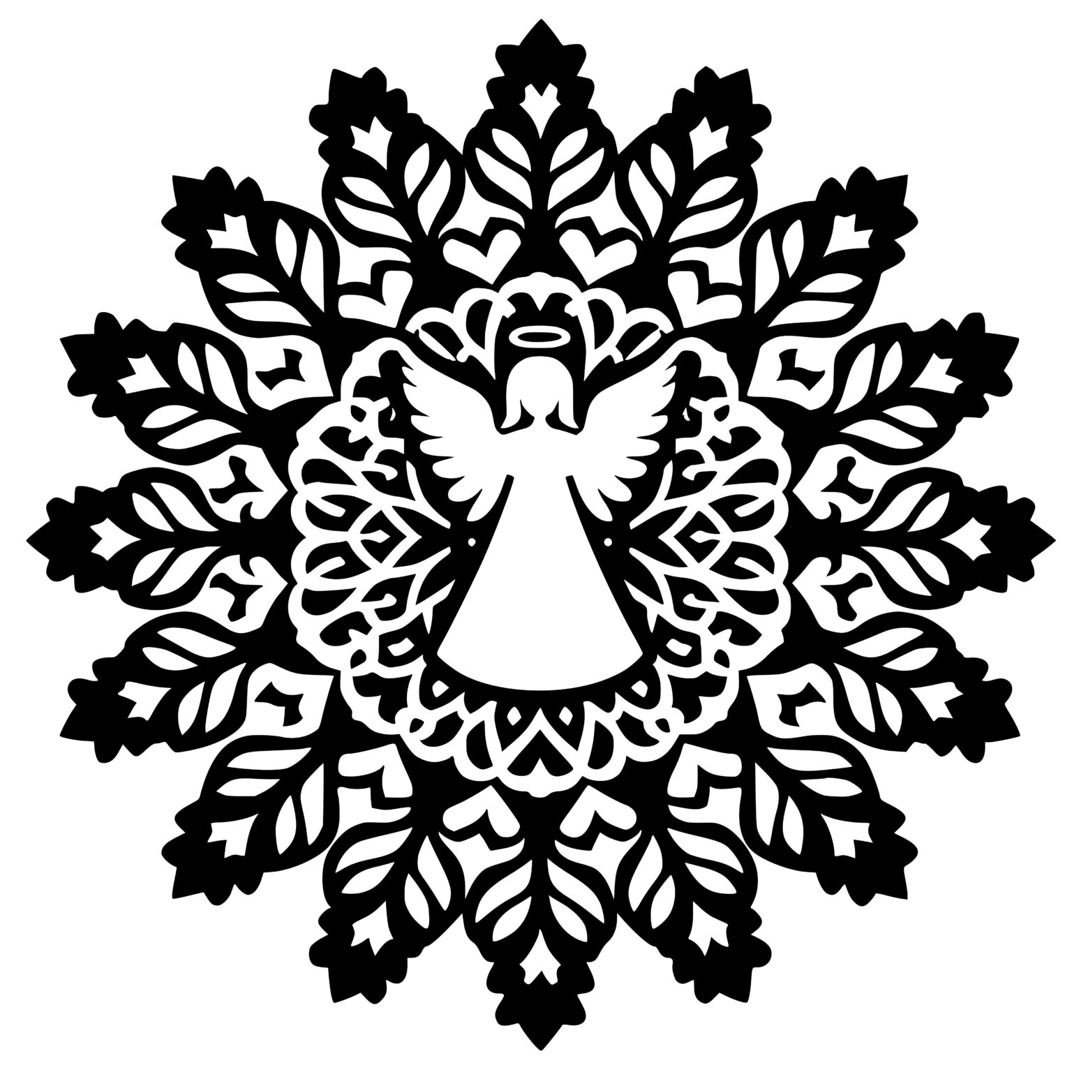 Frosty Angel Snowflake – Creative Meadow