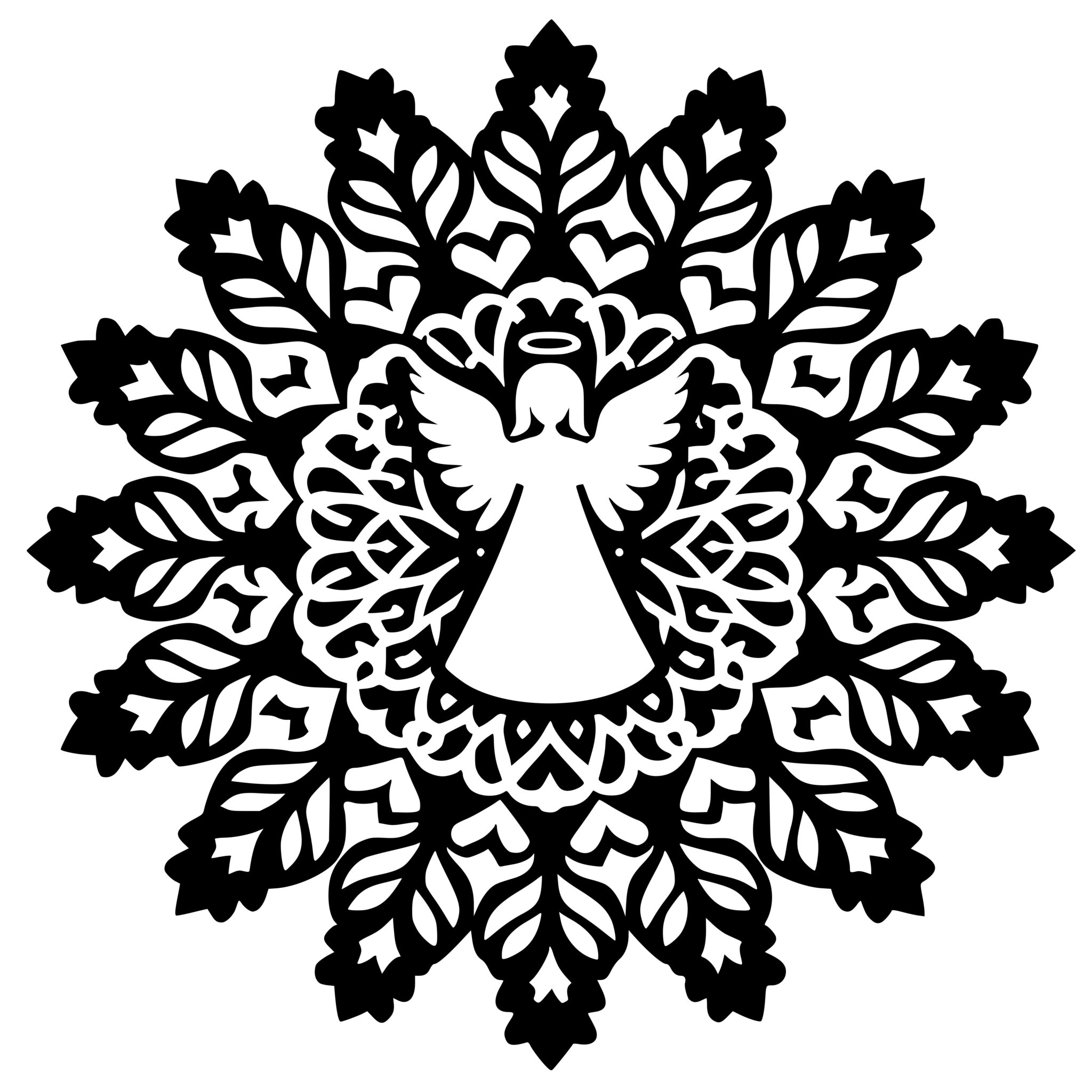 Frosty Angel Snowflake – Creative Meadow