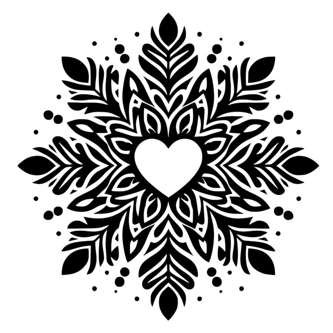Heart Radiance Snowflake – Creative Meadow