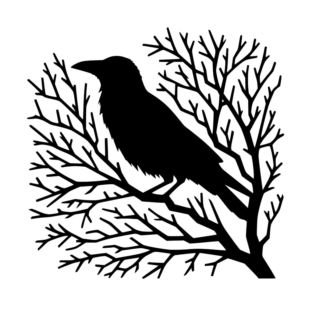 Silent Raven Watcher – Creative Meadow