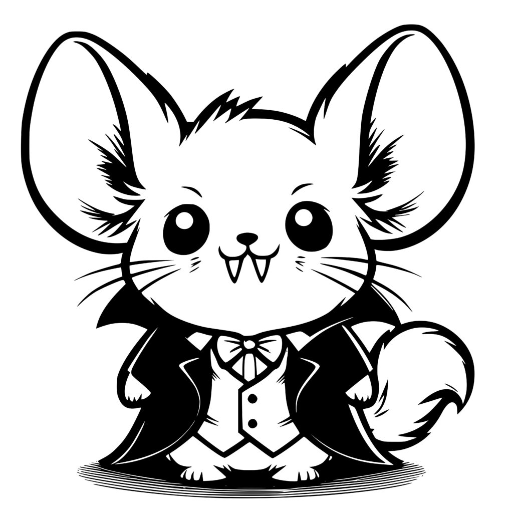 Dapper Mouse Vampire Design: SVG, PNG for Cricut, Silhouette