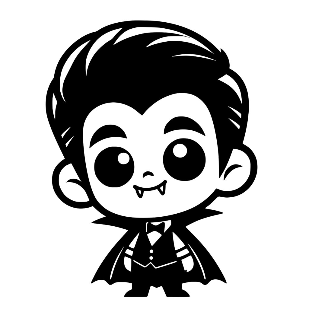 Dapper Vampire Kid SVG Design for Cricut, Silhouette, Laser Use