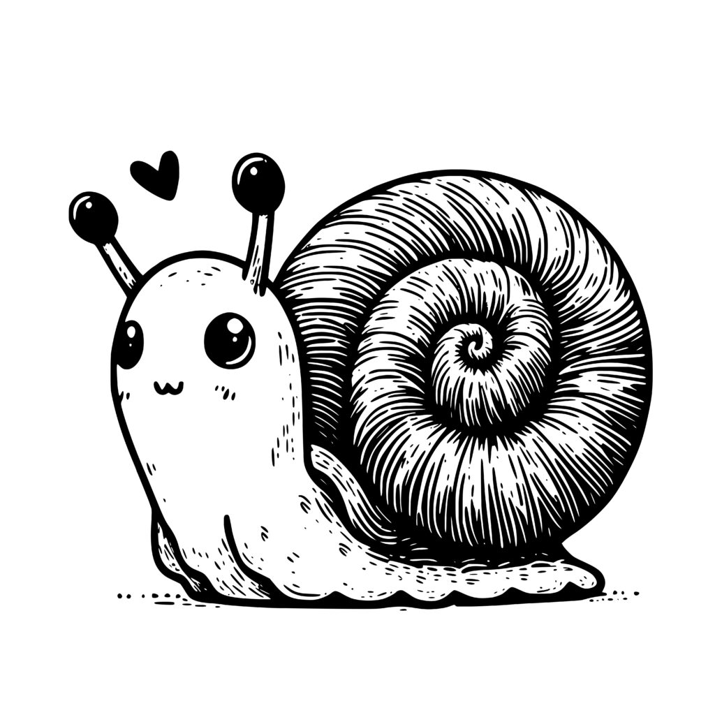 Heartfelt Snail SVG Design for Cricut and Laser Machines