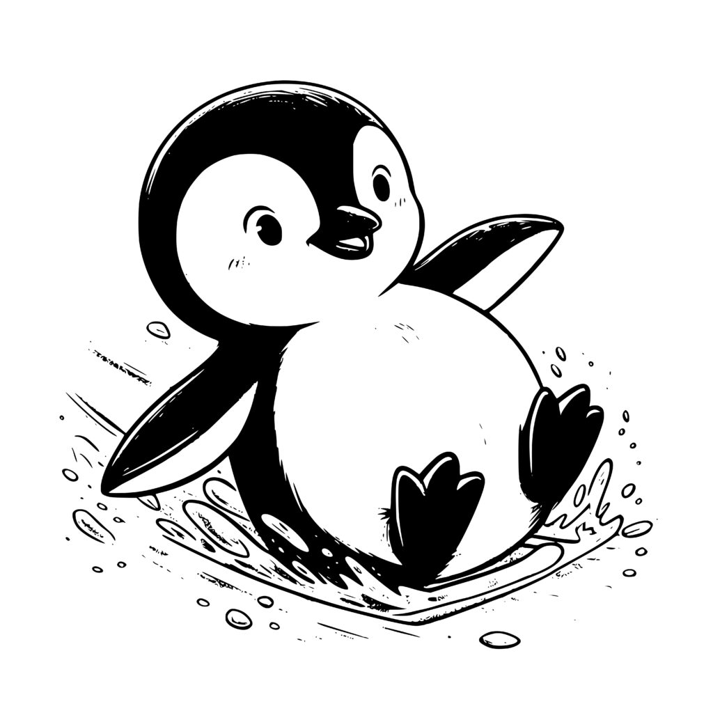 Joyful Sliding Penguin – Creative Meadow
