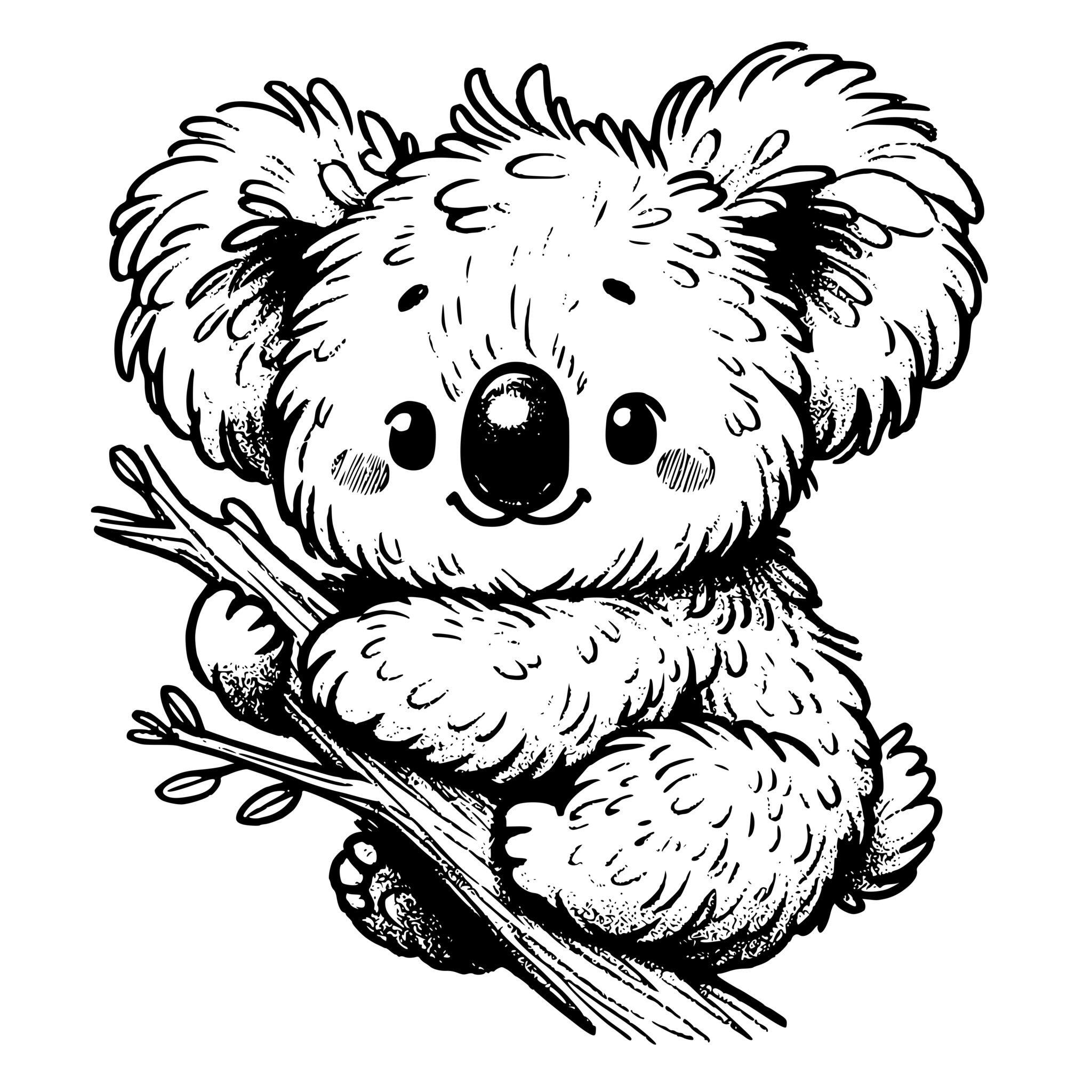 Koala Branch Hug – Creative Meadow