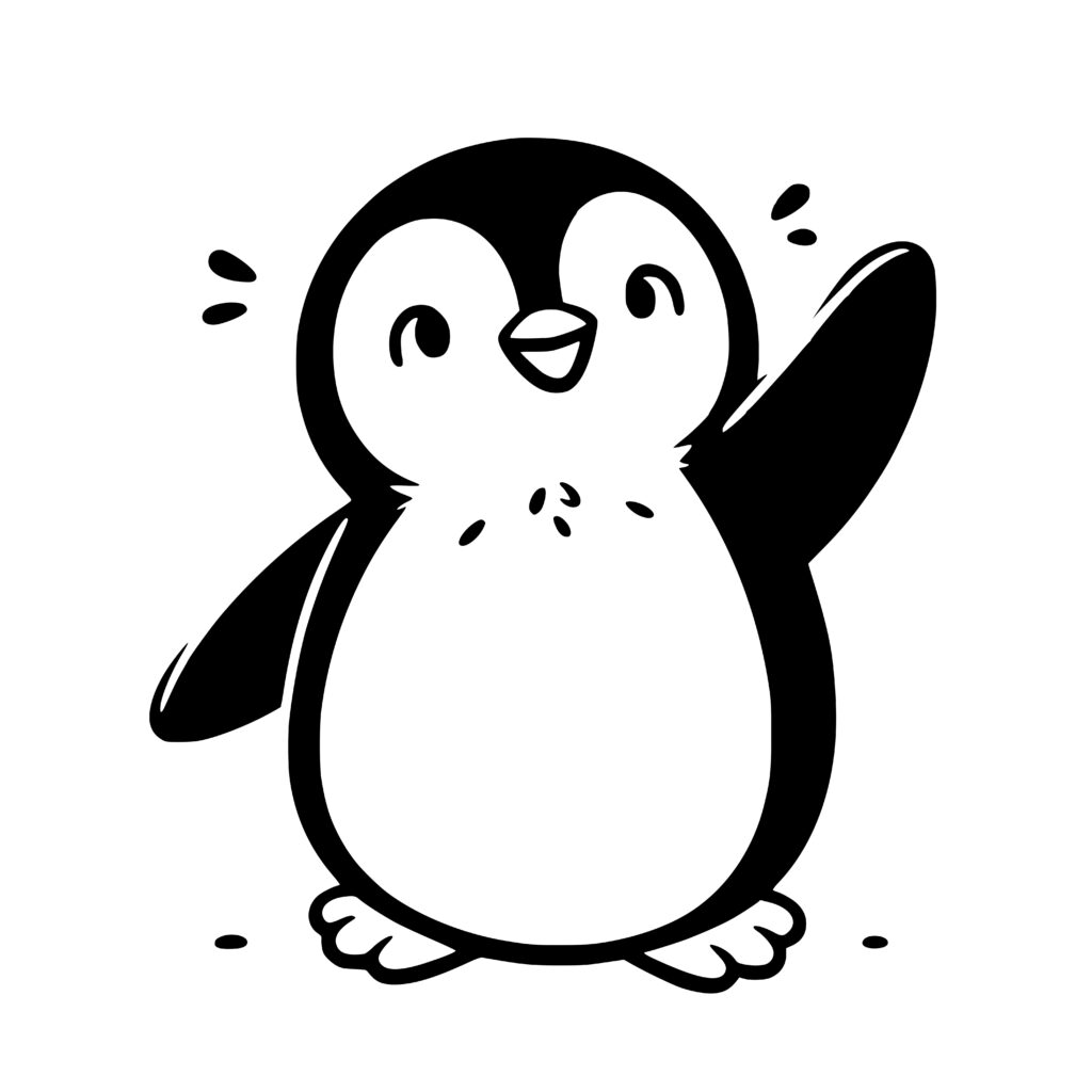 Adorable Penguin Wave – Creative Meadow