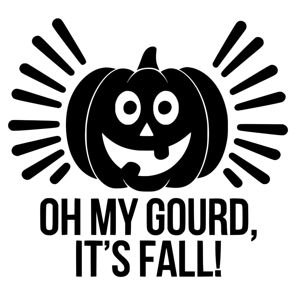 Excited Fall Pumpkin SVG for Cricut, Silhouette & Laser Cutting