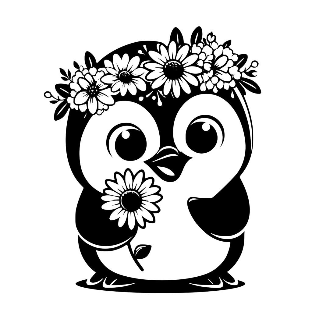 Blossom Bearing Penguin – Creative Meadow