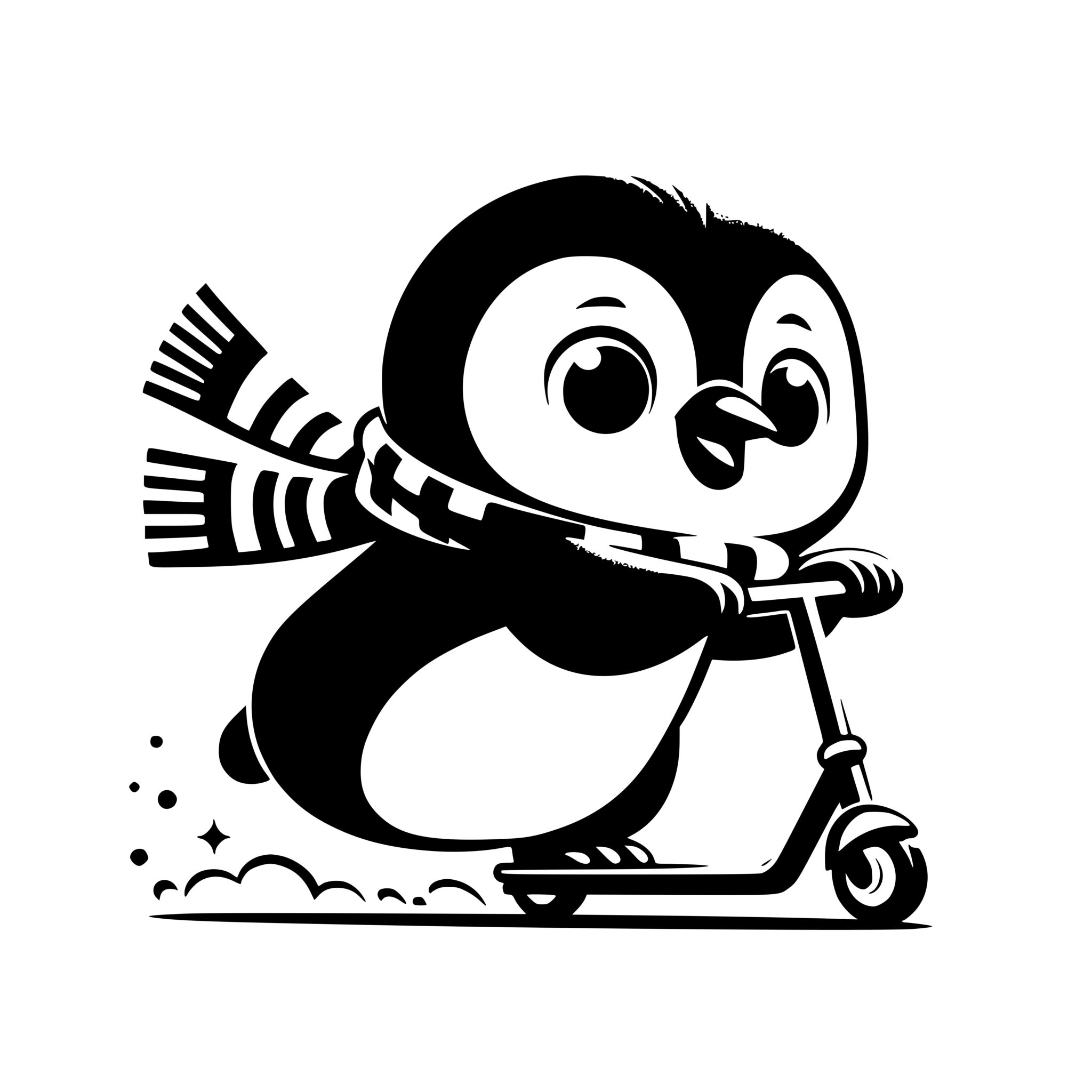 Scooter-riding Penguin – Creative Meadow