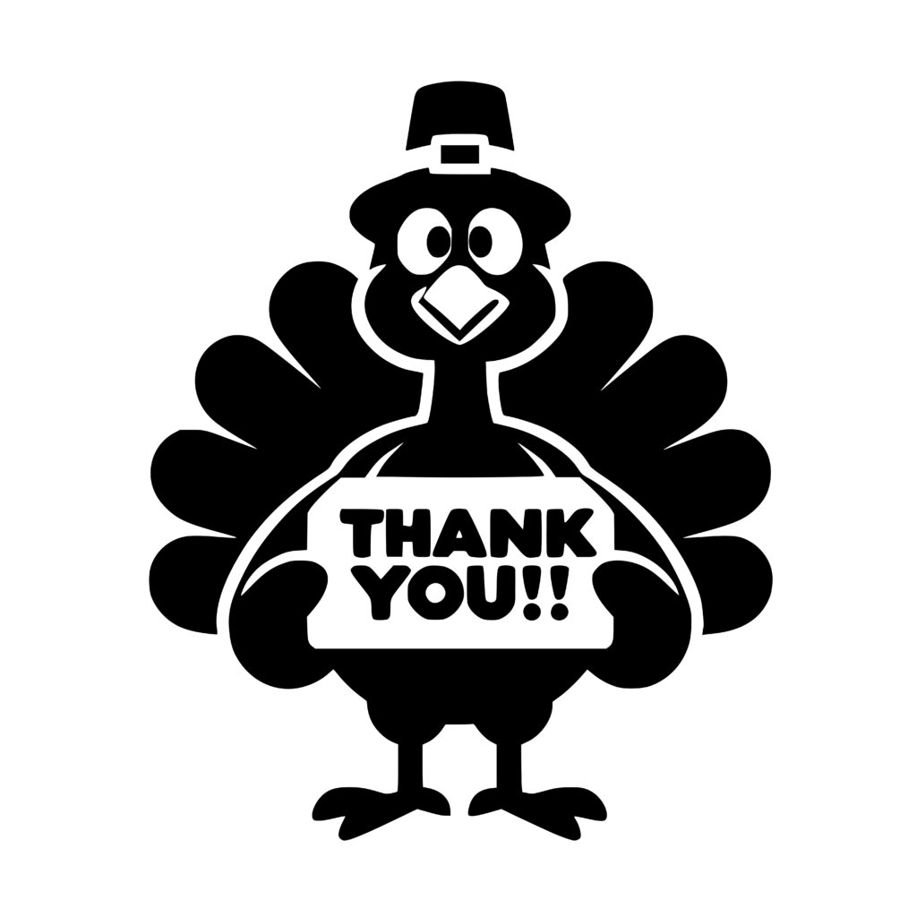 Grateful Turkey Greeting – Creative Meadow