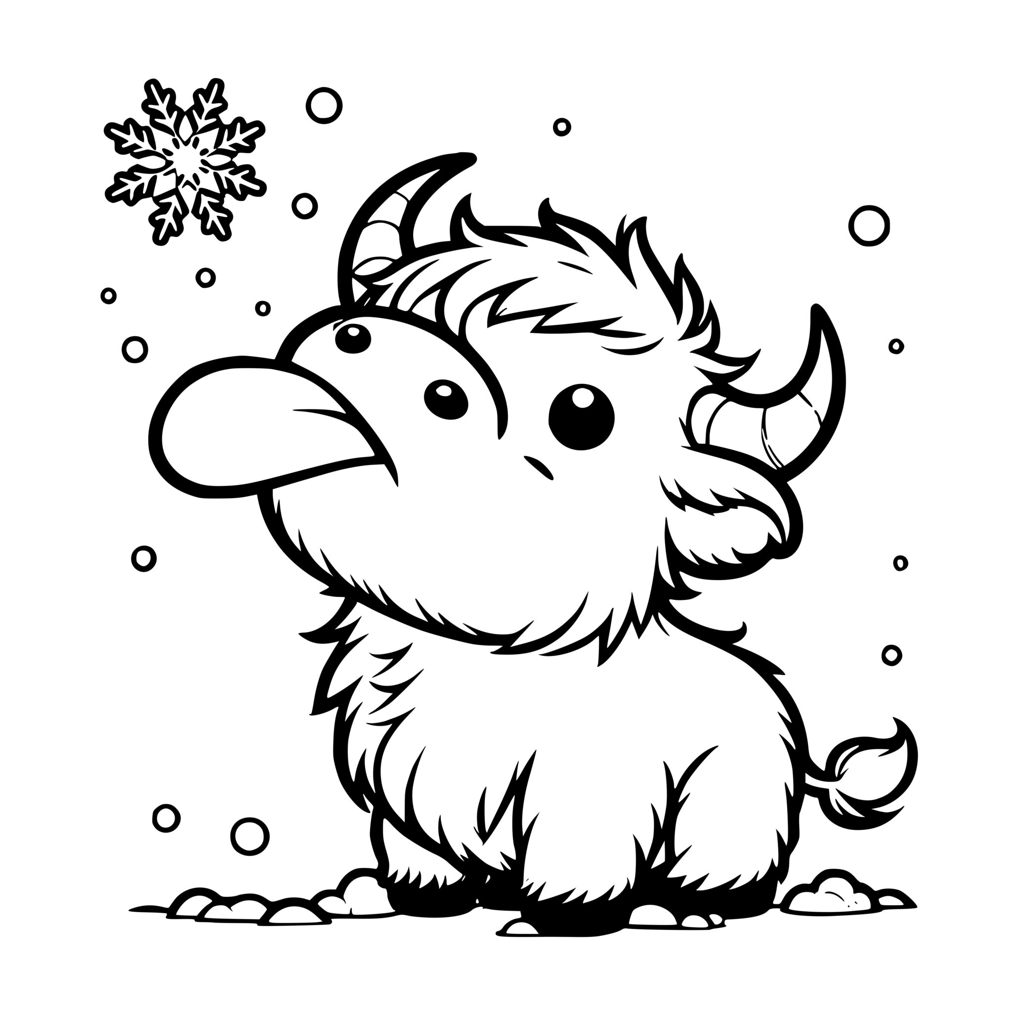 Snowflake Catching Cow – Creative Meadow