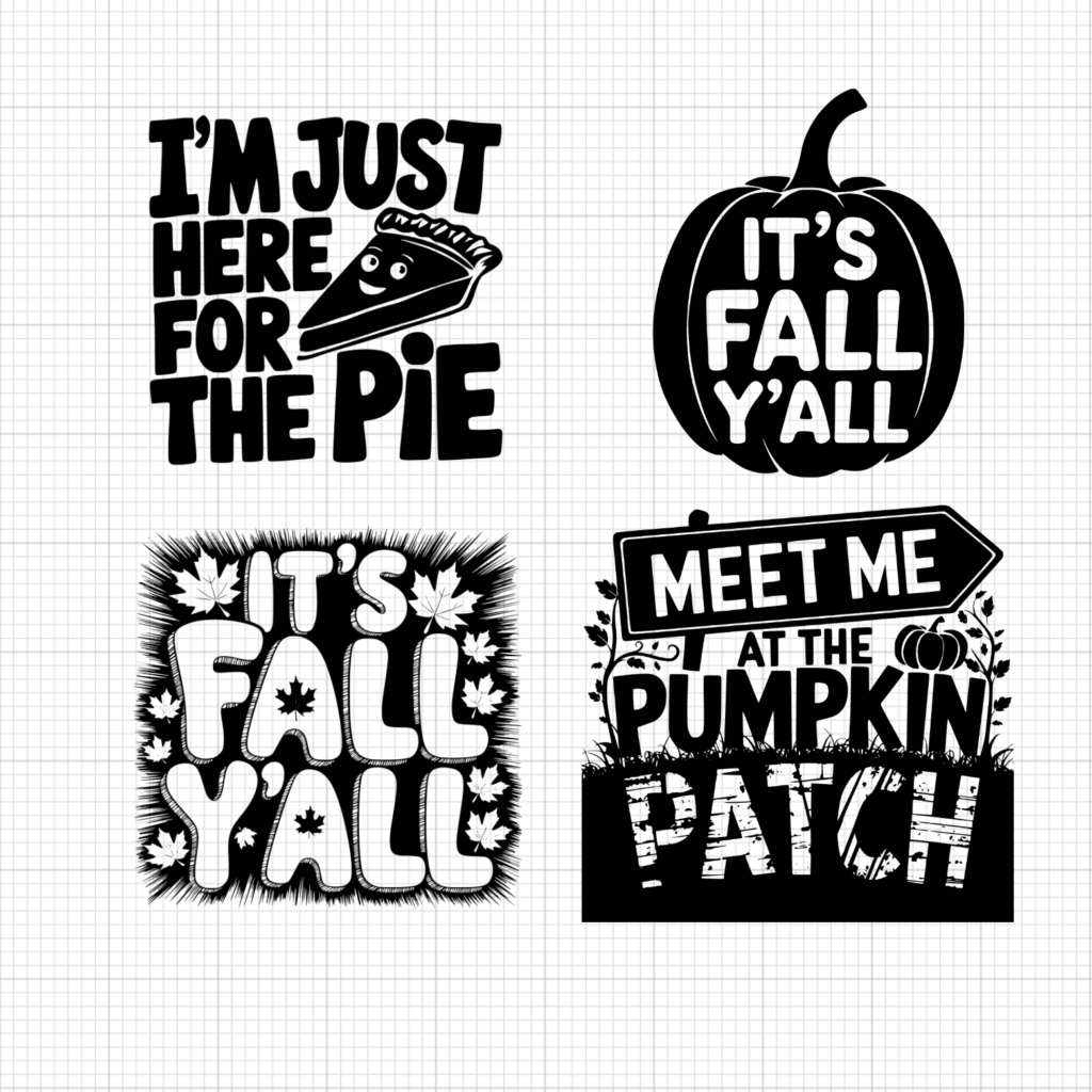 Fall Phrases Bundle – 32 Instant Download Svg Images – Creative Meadow