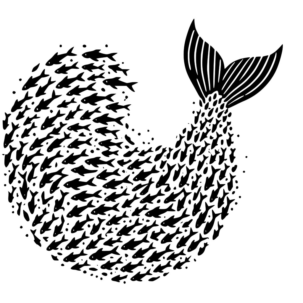 Swirling Fish Tail SVG for Cricut, Silhouette, Laser Machines