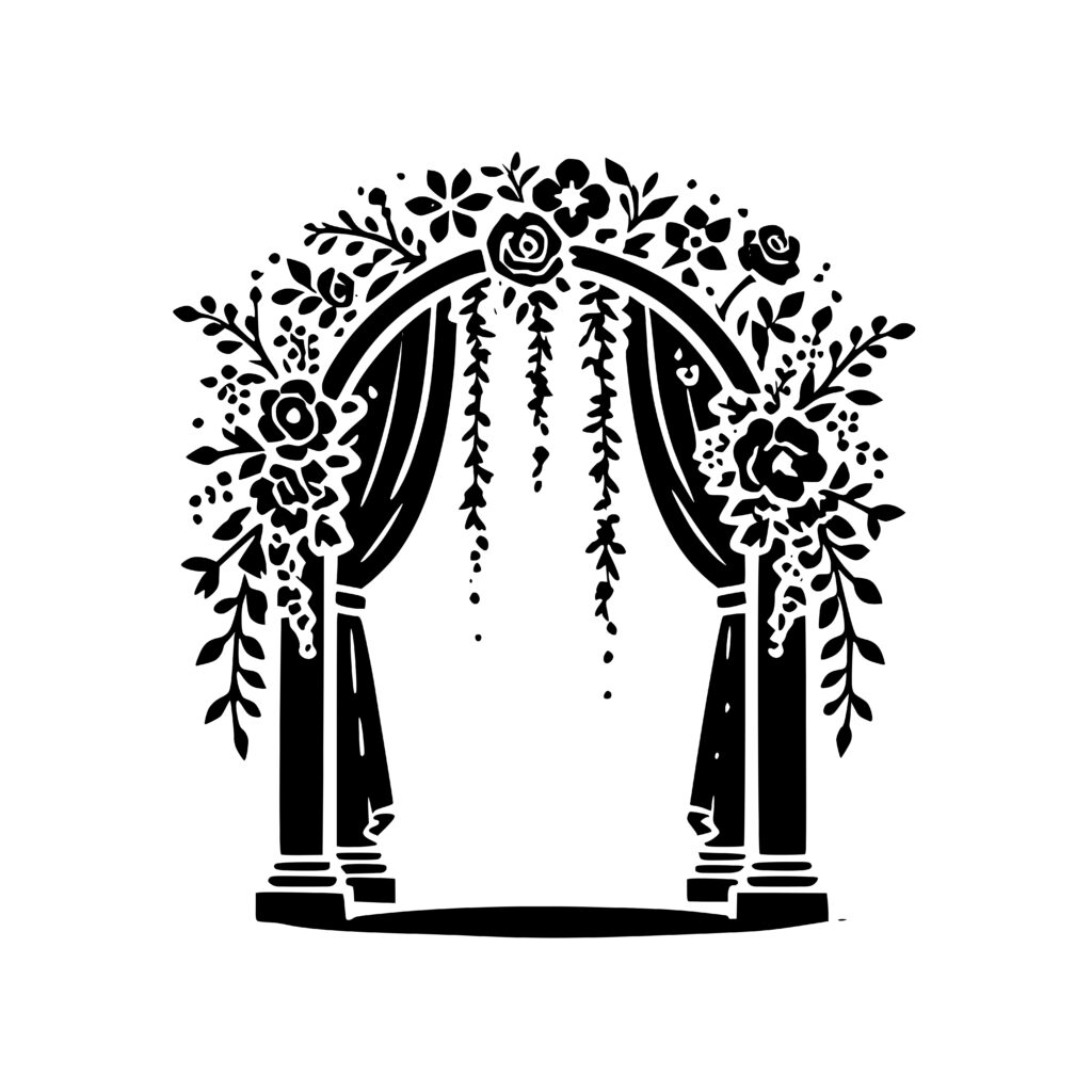 Floral Celebration Gateway SVG for Cricut, Silhouette, Laser Use