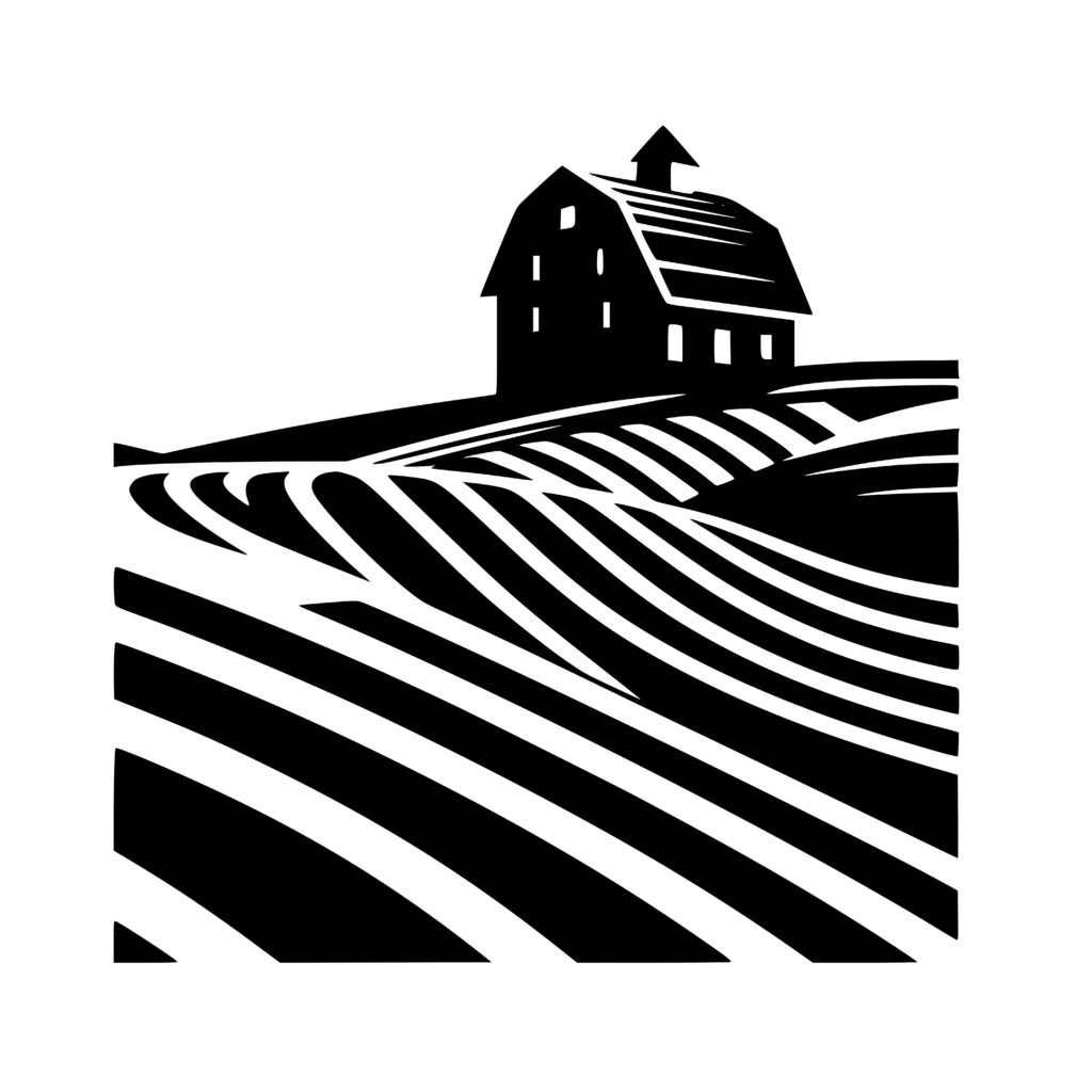 Sloped Barn Landscape SVG Design for Cricut and Laser Machines