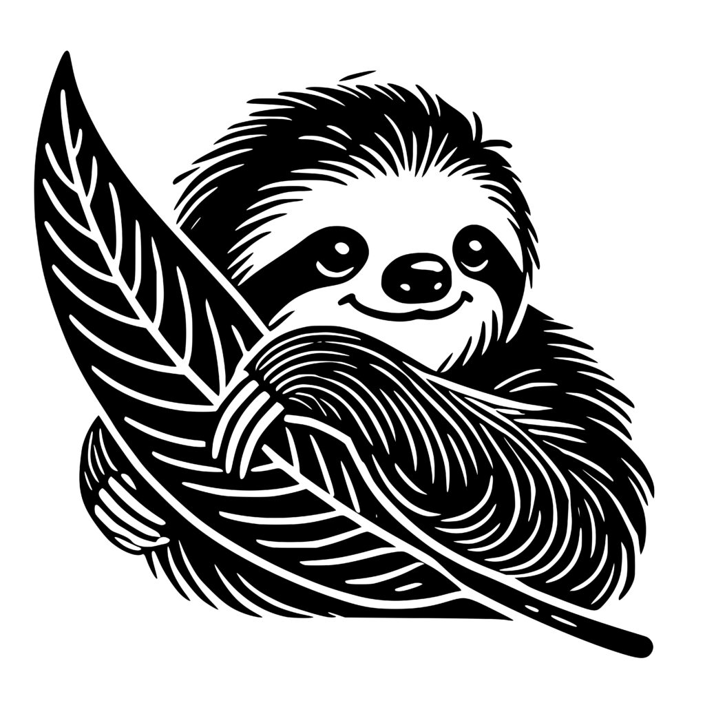 Sloth with Leaf – Creative Meadow