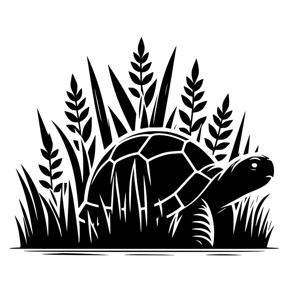 Alert Turtle in Nature - SVG, PNG, DXF for Cricut & More
