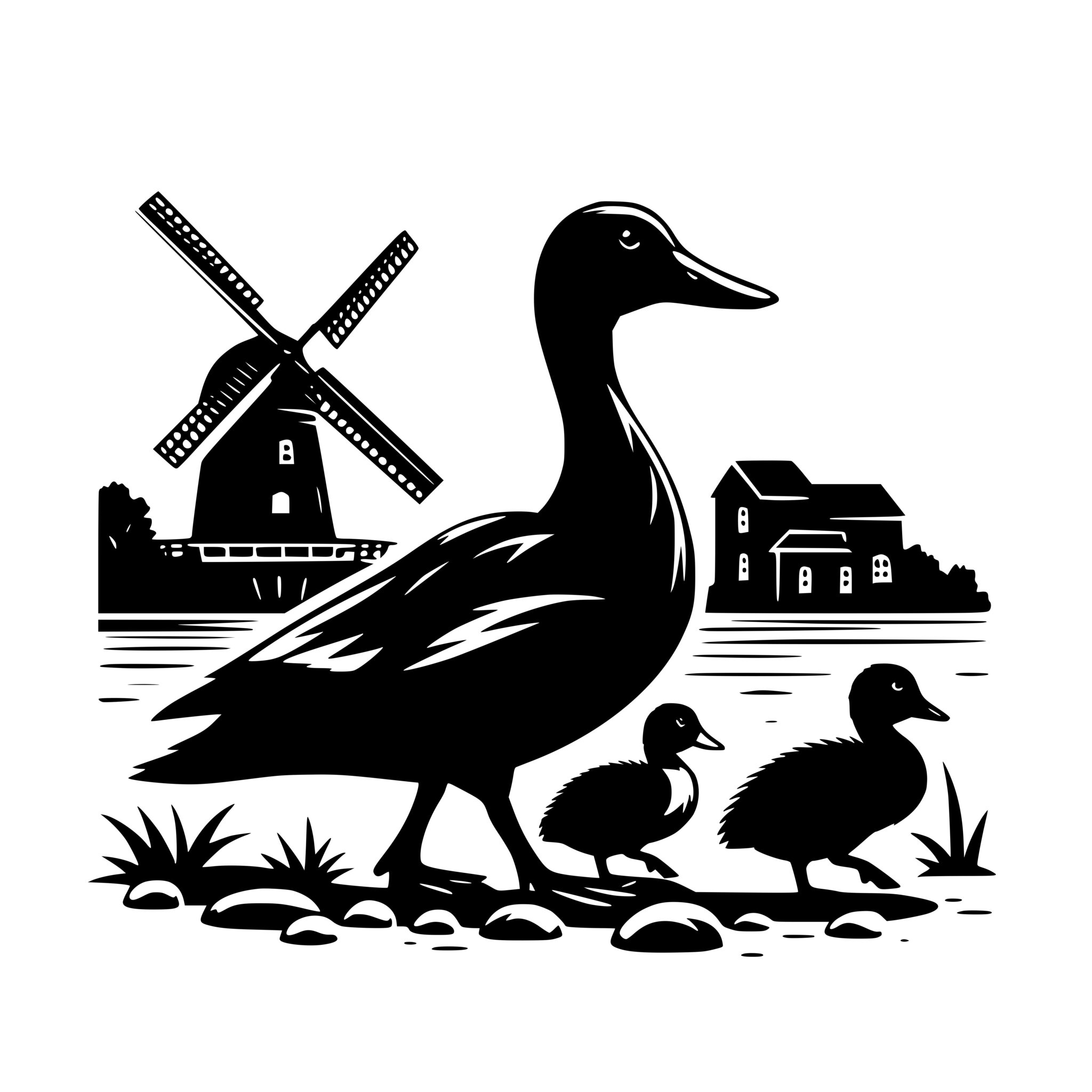 Ducklings at Windmill Pond – Creative Meadow