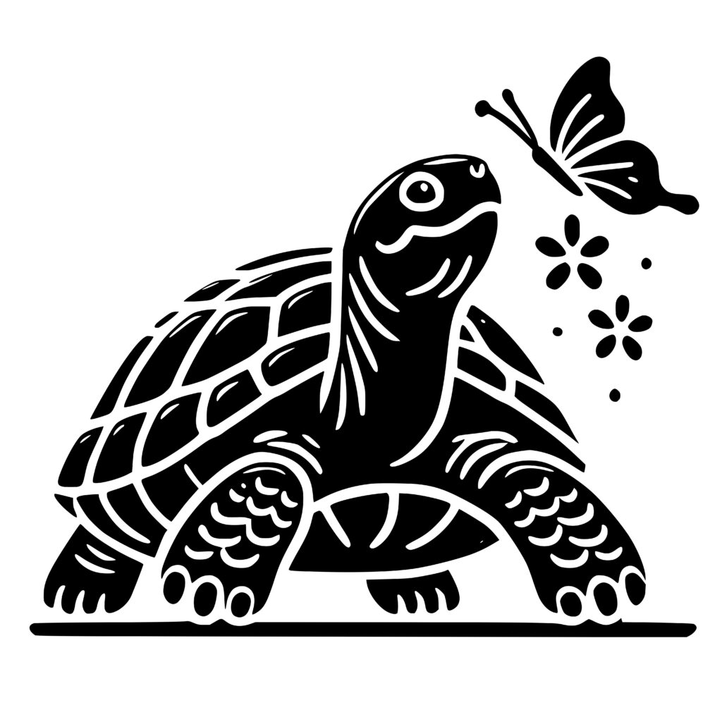 Turtle Butterfly Friend SVG Design for Cricut & Laser Machines
