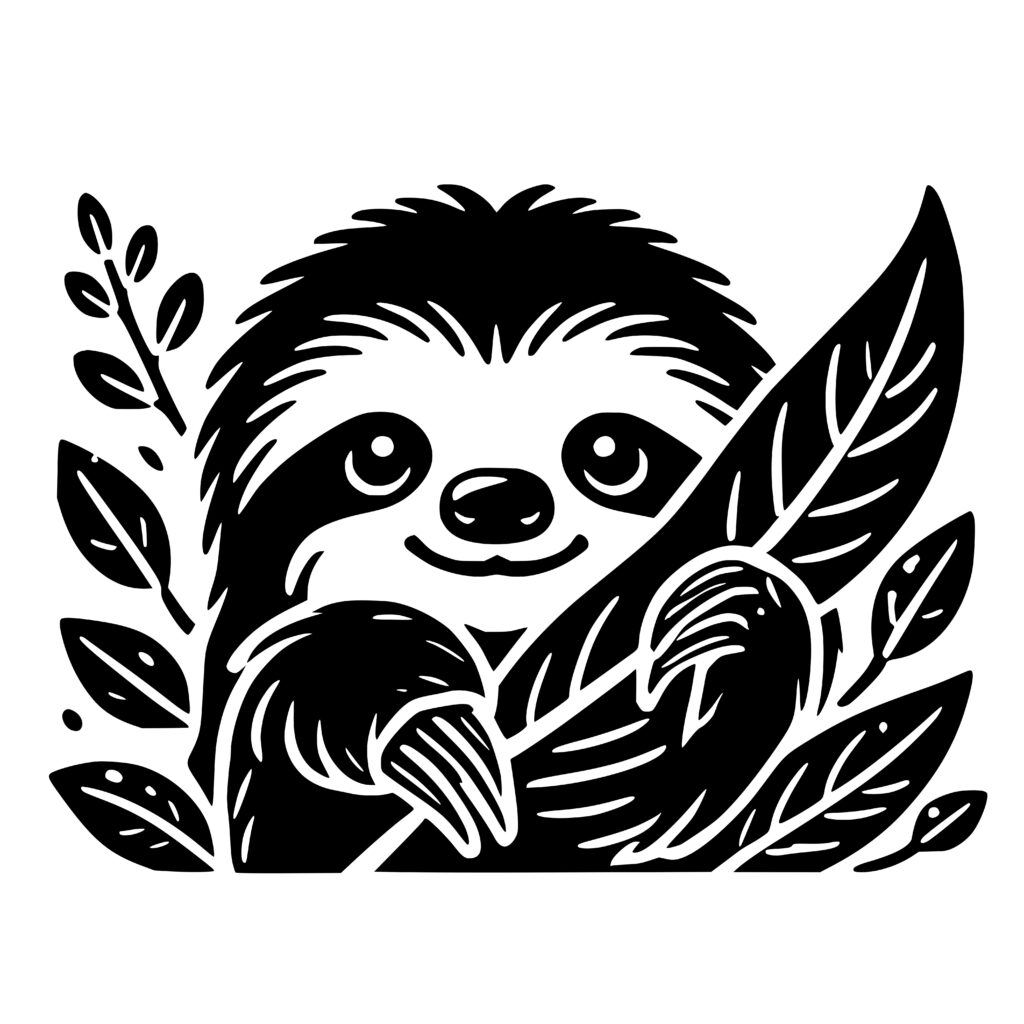 Leafy Sloth Embrace – Creative Meadow