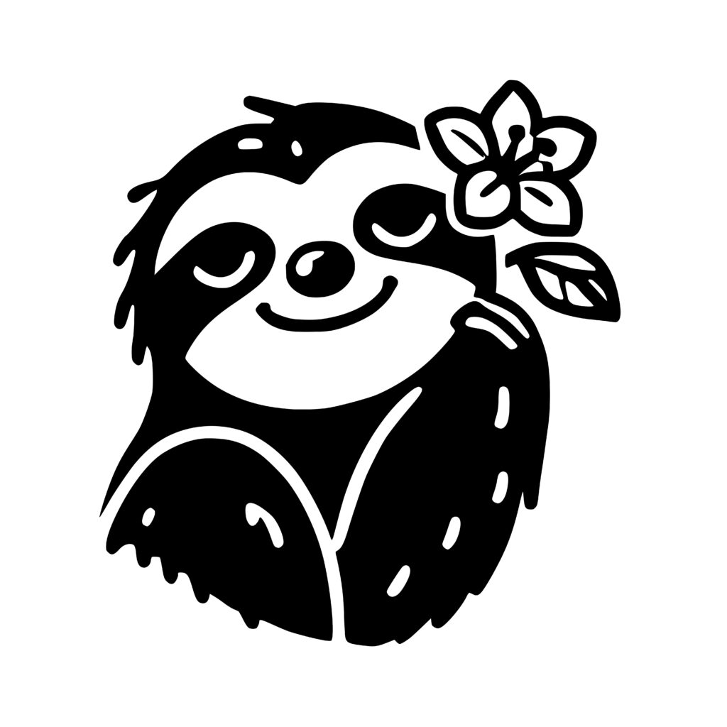 Floral Sloth Hug – Creative Meadow