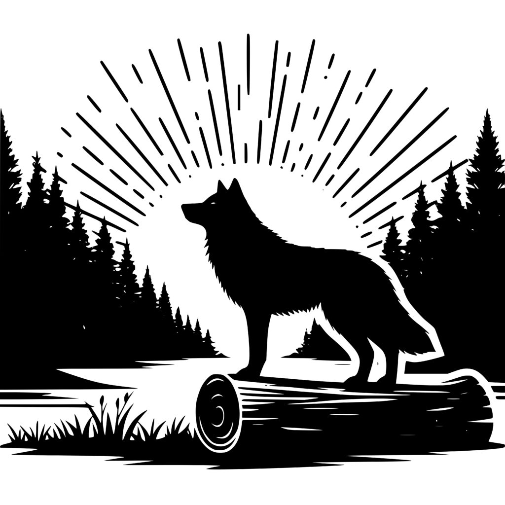 Luminous Wolf Watcher Design for Cricut, Silhouette, Laser Machines
