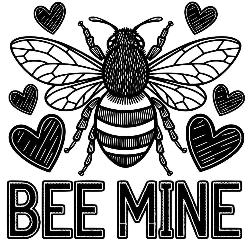 Bee Mine SVG & PNG Design for Cricut, Silhouette & Laser
