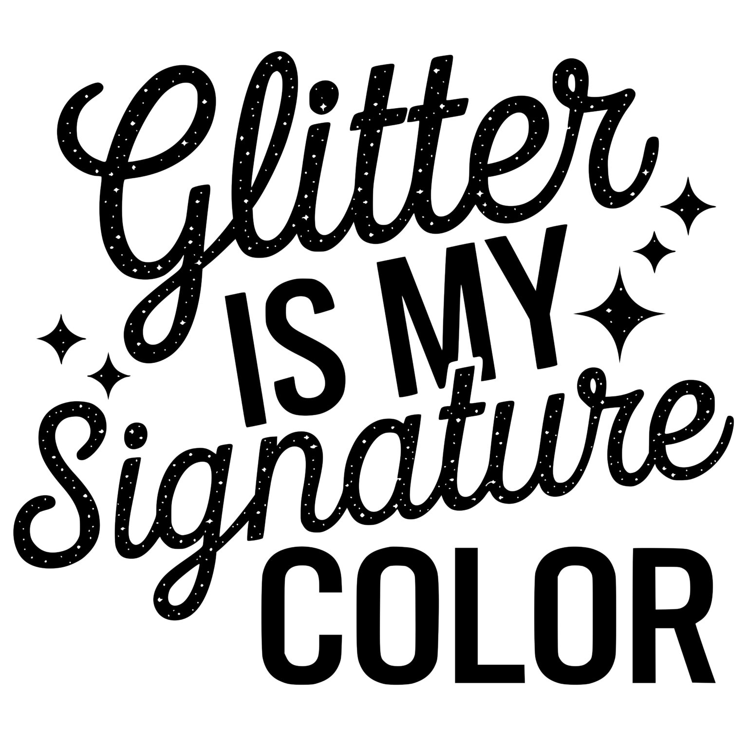 Glitter Signature Star – Creative Meadow