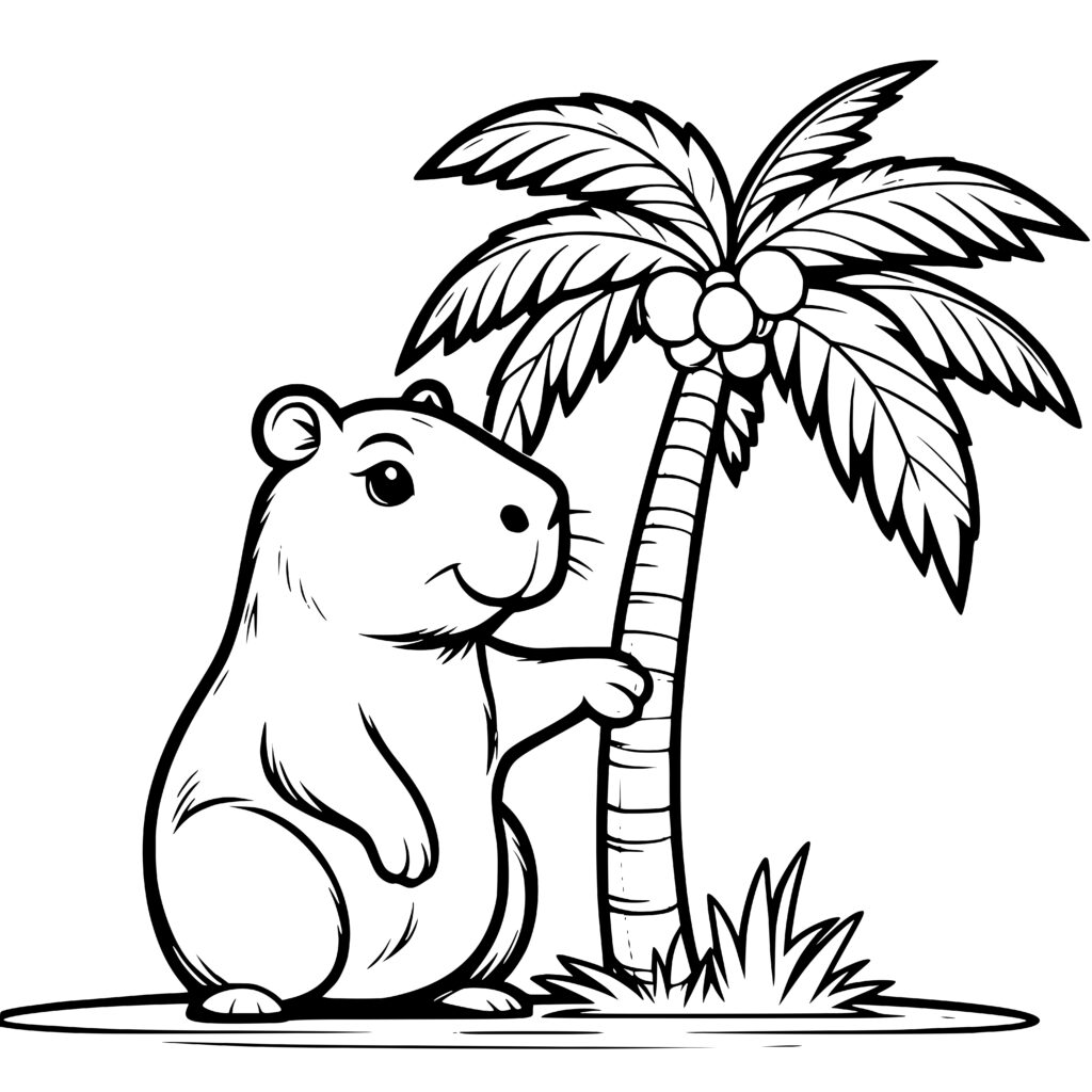 Friendly Capybara Companion – Creative Meadow